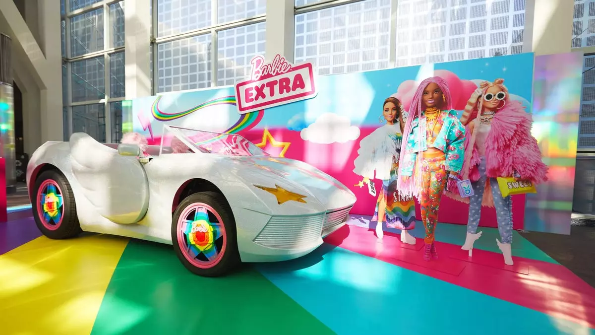 Barbie EV-auto van Mattel