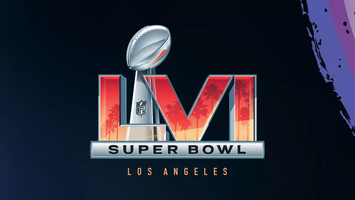 Ang logo sa Super Bowl LVI.