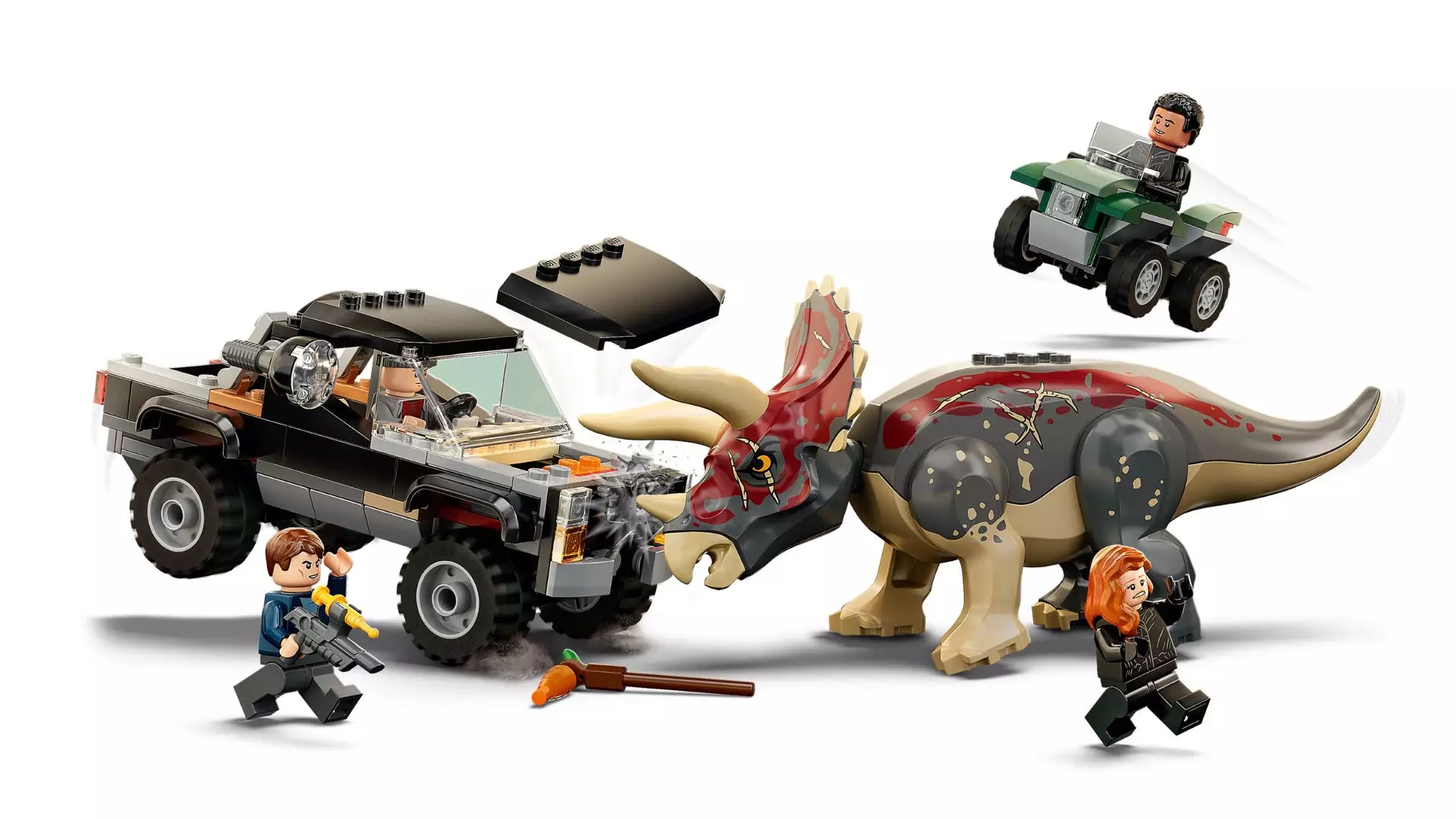 LEGO Jurassic World triceratops attack