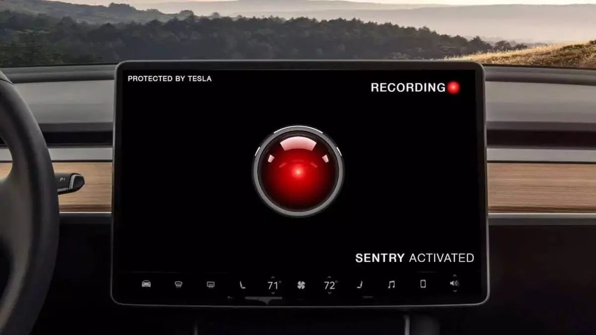 Gravación do modo Tesla Sentry