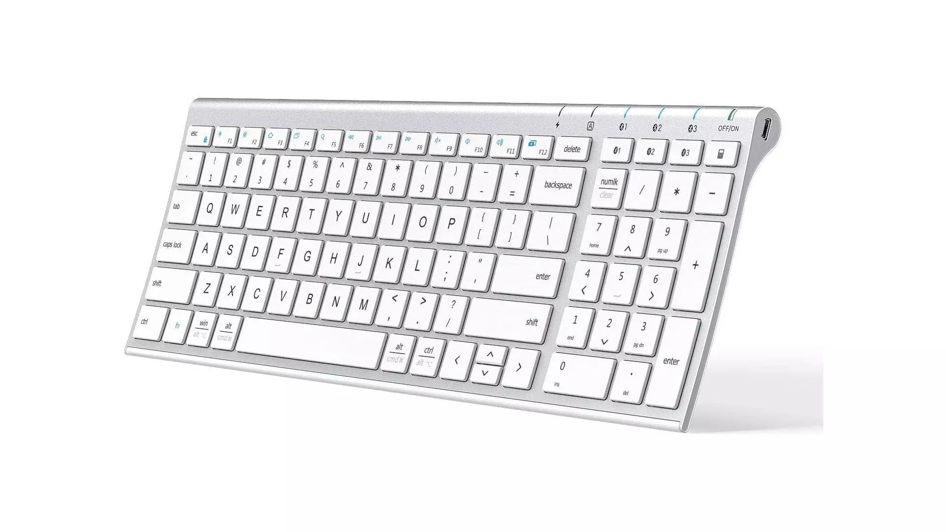 Een iClever-toetsenbord dat erg lijkt op een Apple-toetsenbord