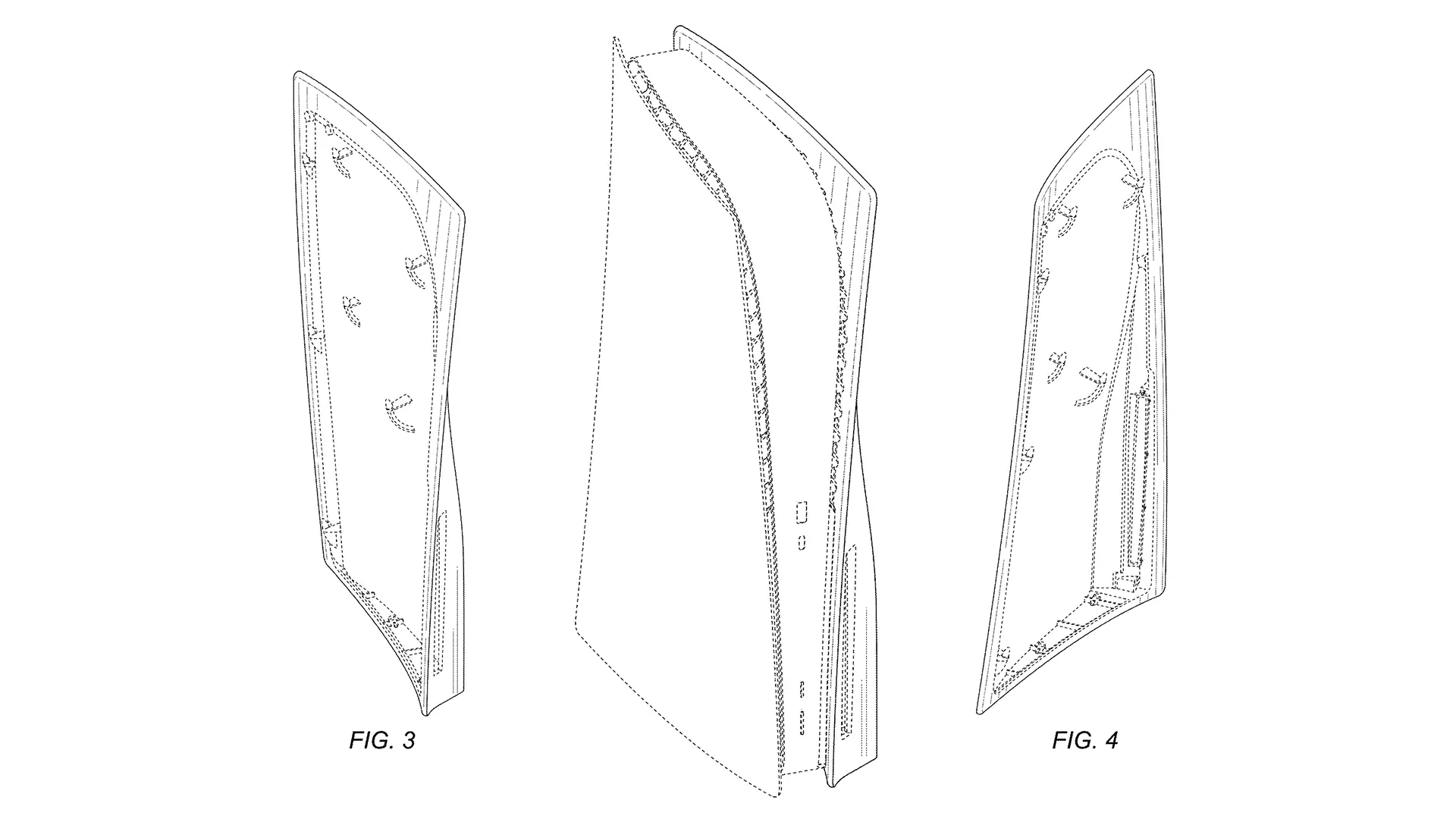 Sony's patent voor PS5-faceplates.