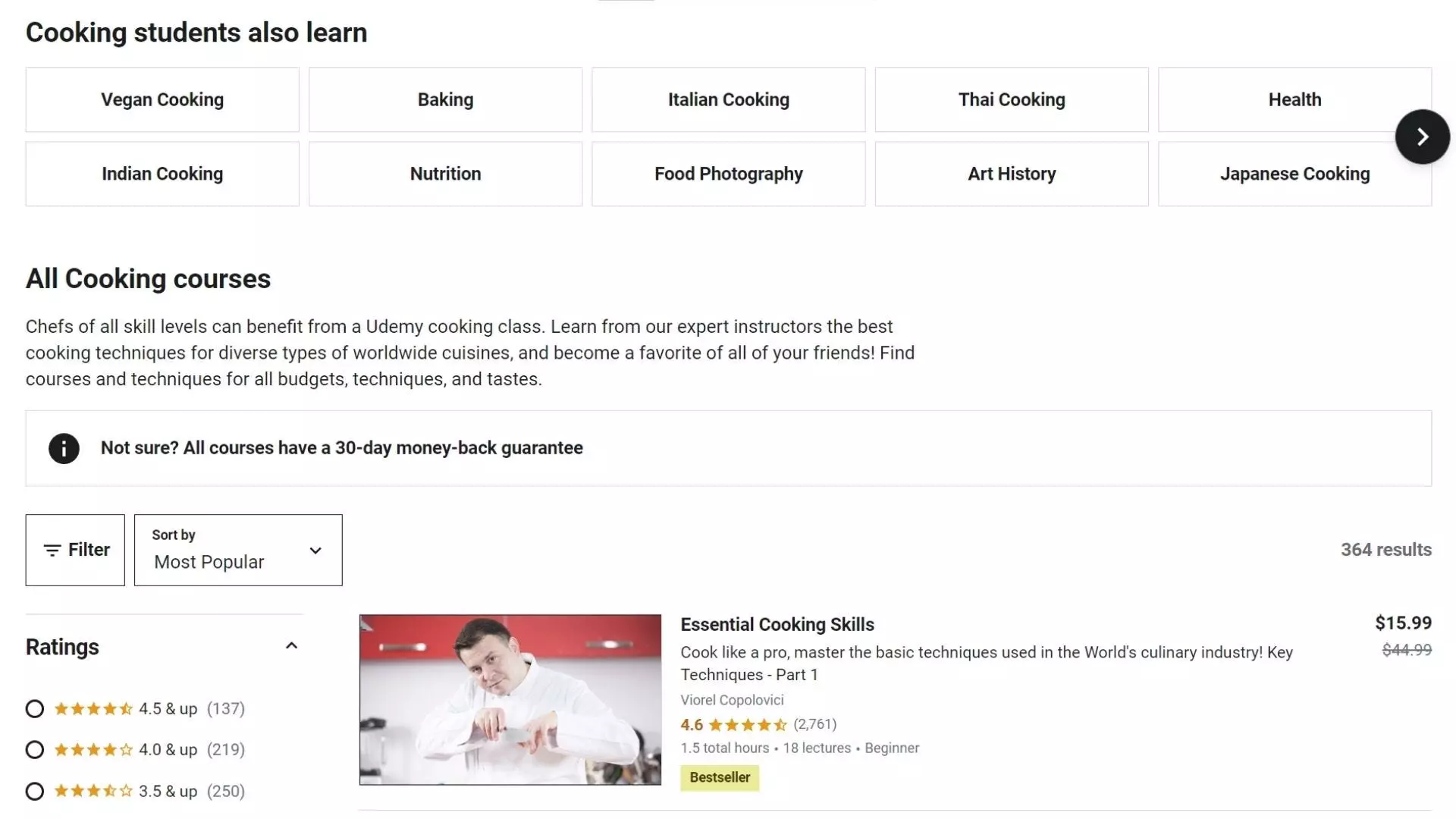 cursos de cociña udemy, plataforma de aprendizaxe baseada por subscrición