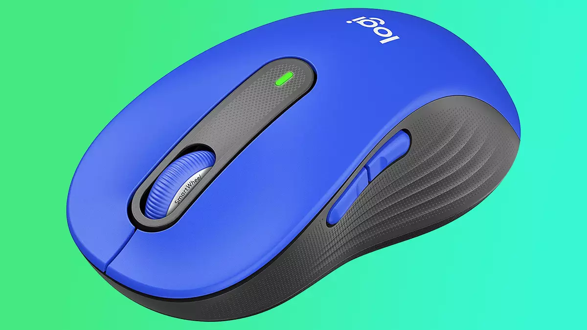 Полноразмерная мышь Logitech Signature M650 в классическом синем цвете