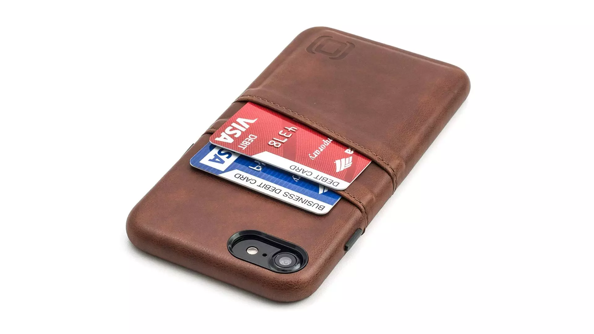 Dockem iPhone SE lommebokveske i skinn i brunt