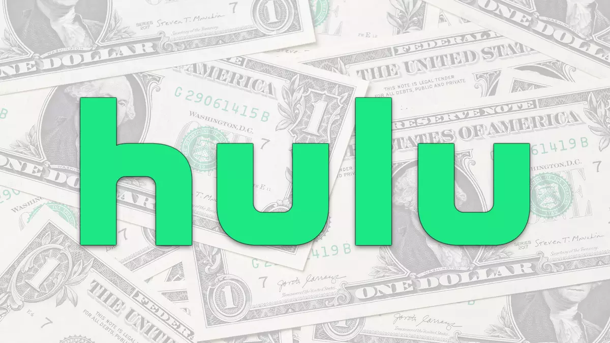 La Hulu-emblemo pli ol $1-biletoj.
