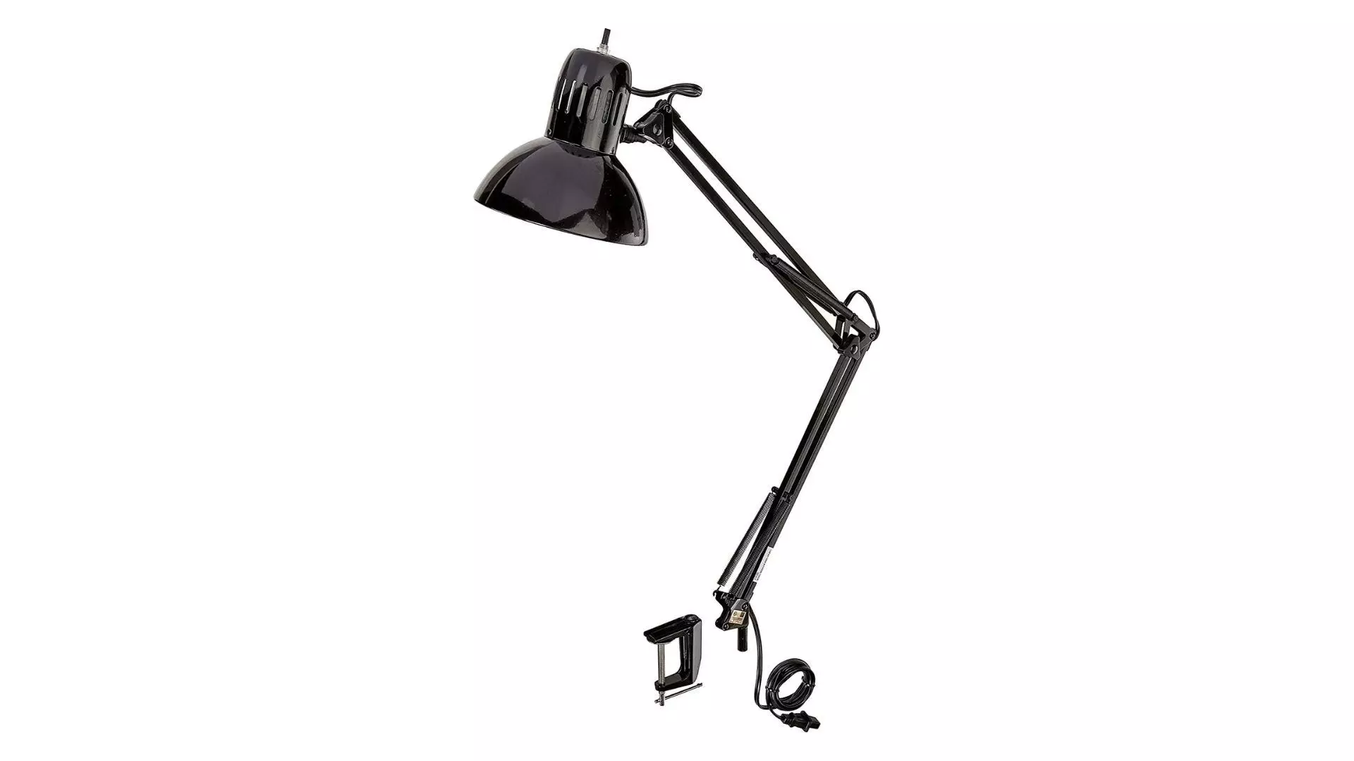 Globe Electric 56963 Stolna svjetiljka s metalnom stezaljkom i zakretnom rukom s više zglobova