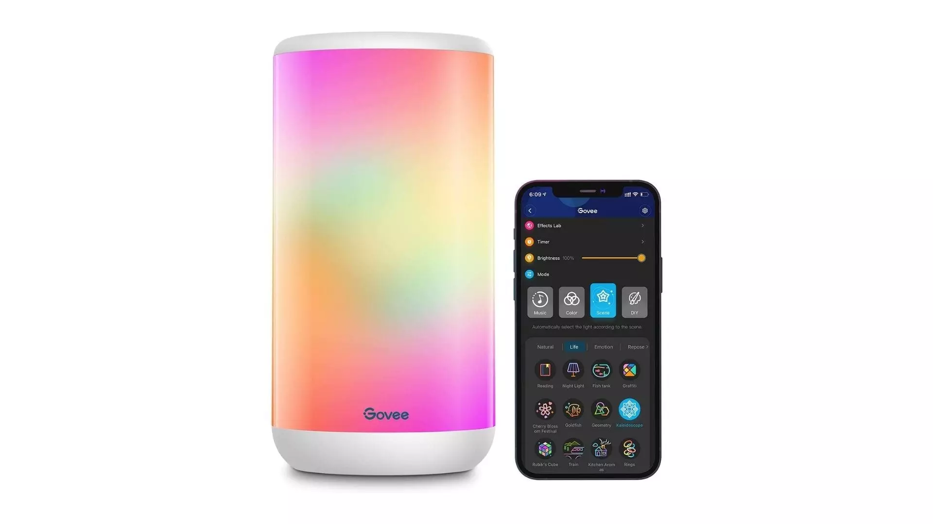 Govee Smart Table Lamp, Dimmable App Control Lamp na may 37 Scene Mode at Music Mode