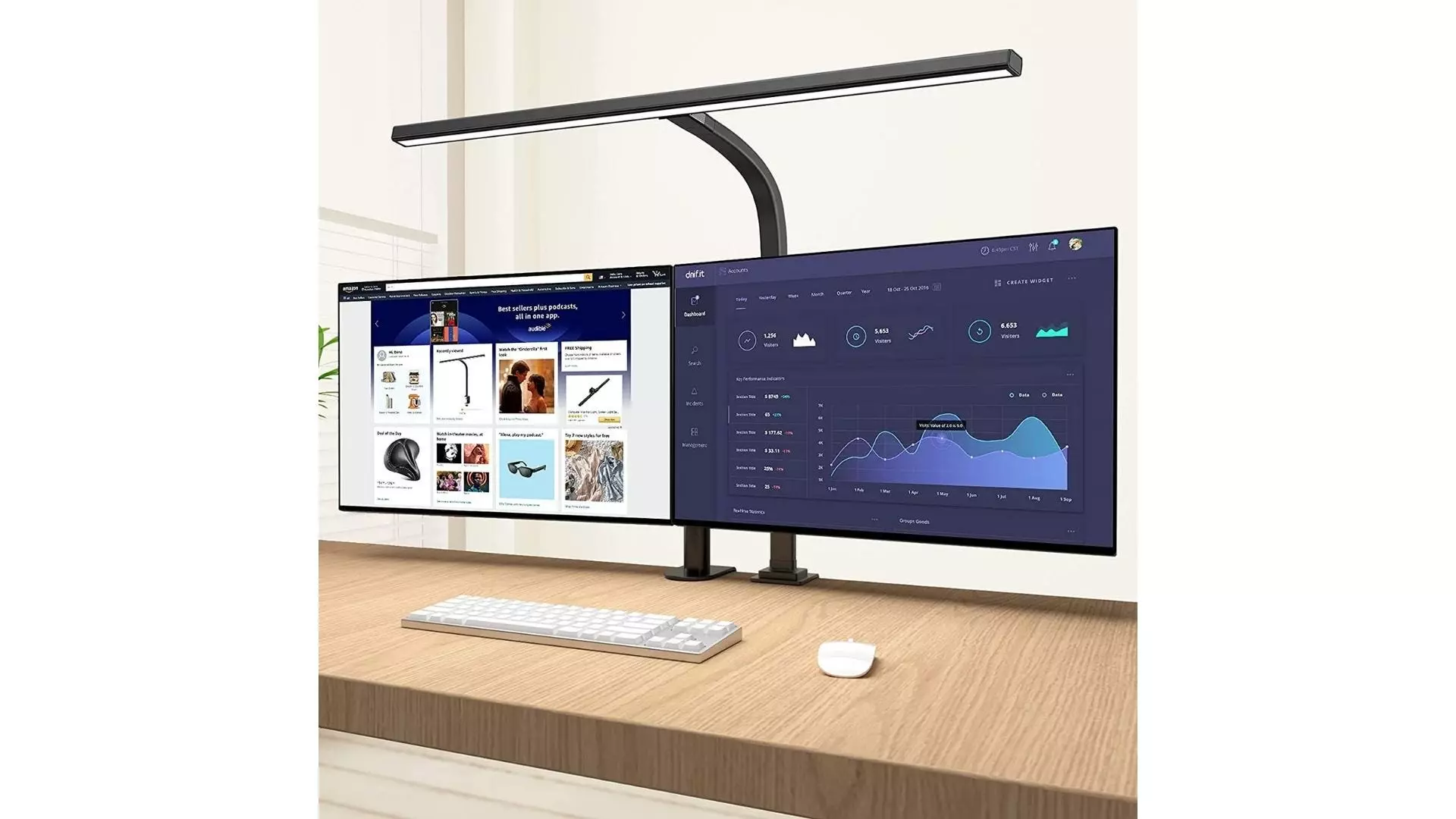 EppieBasic LED Desk Lamp, Architect Clamp Desk Lamps for Home Office