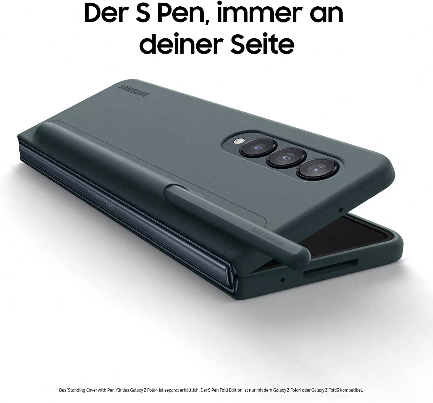 Samsung Galaxy Z Fold 4 kanthi kasus S Pen.