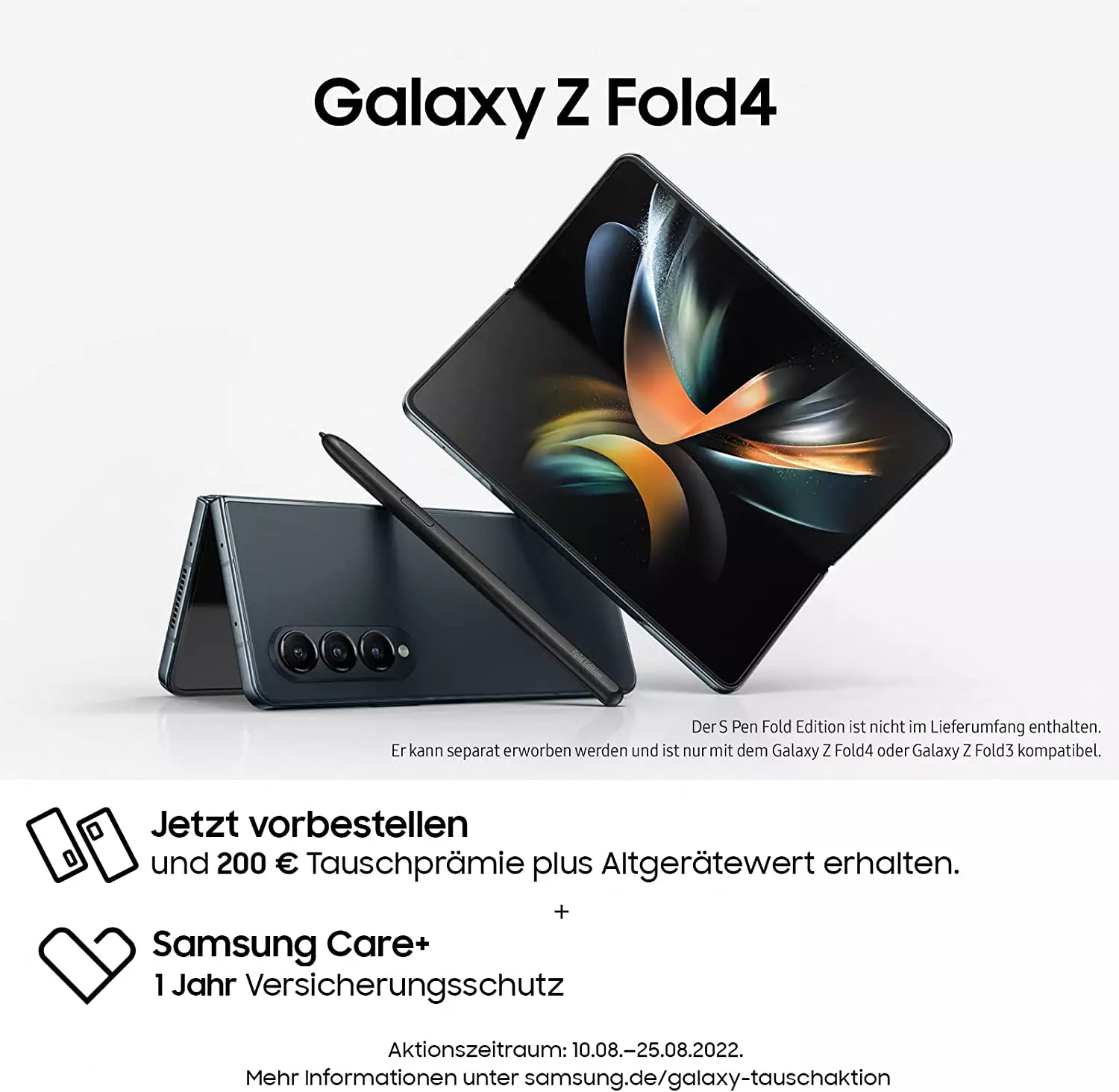 i-Samsung Galaxy Z Fold 4 ivuliwe futhi yavalwa.