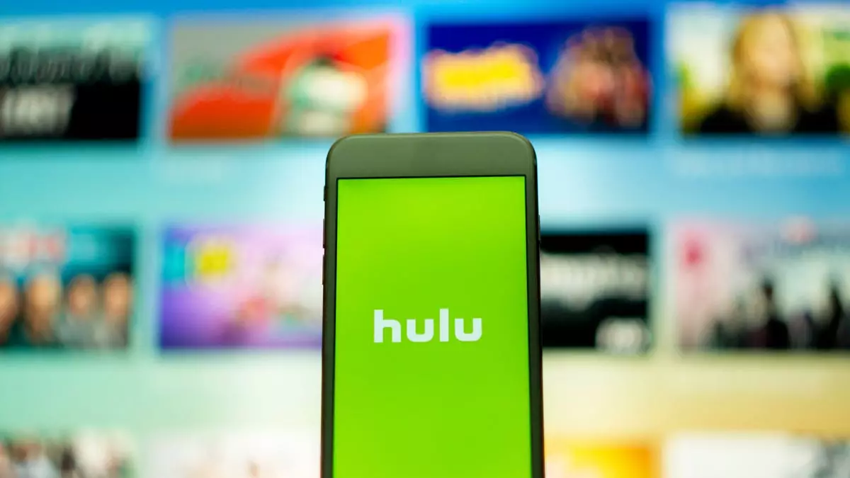 Hulu aplikazioaren logotipoa smartphone batean