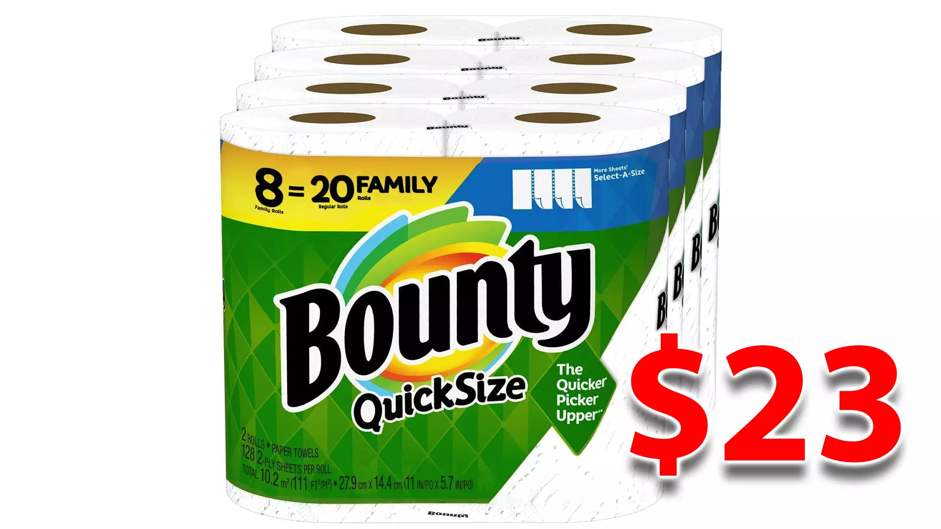 Un set de prosoape de hârtie Bounty la prețuri excesive.