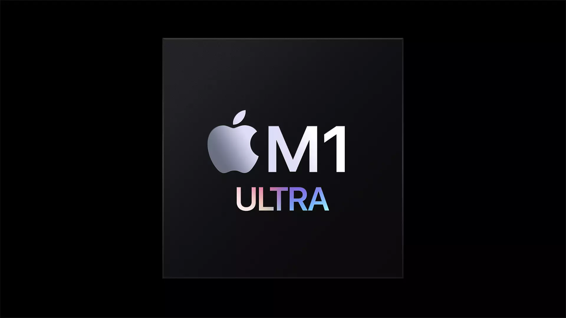 Yon logo pou chip M1 Ultra Apple la.