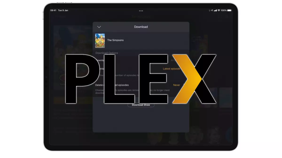 Plex se nuwe aflaai-funksie, wat Sync vervang.