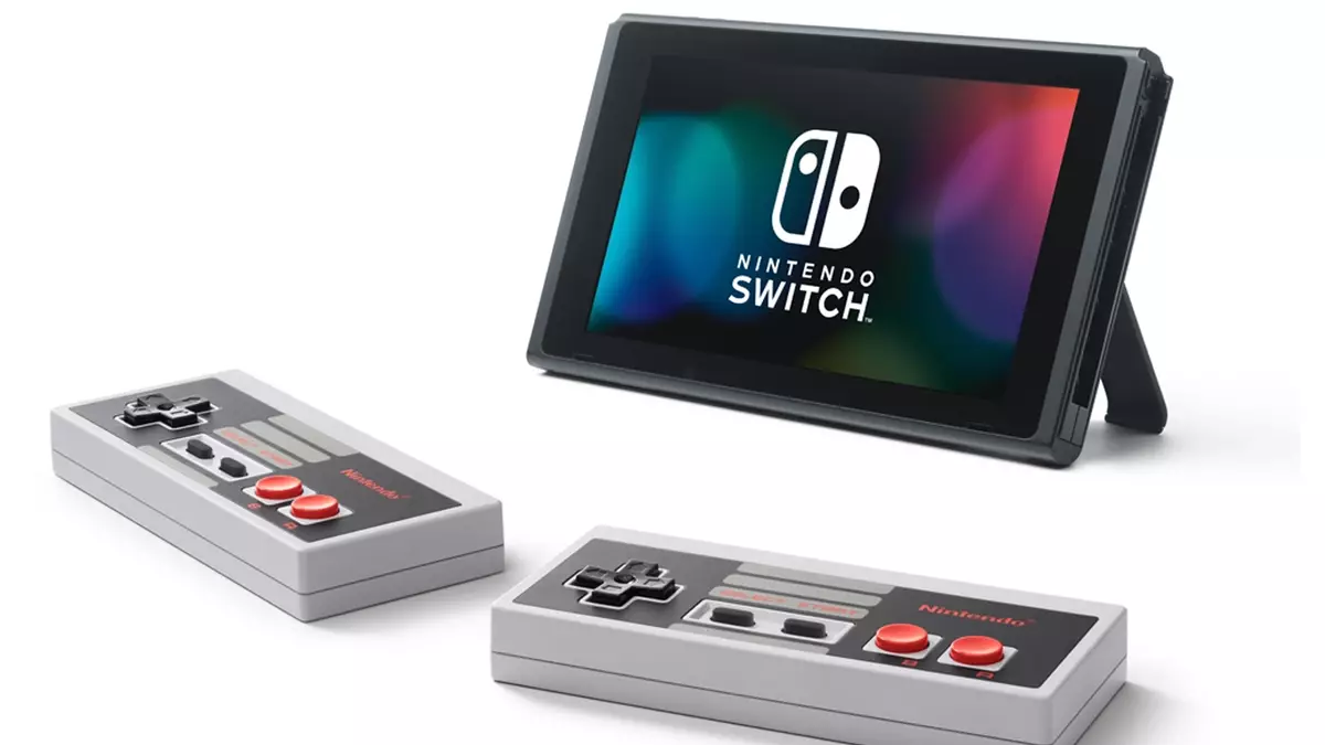Nintendo Switch tare da Nintendo's NES gamepads na hukuma.