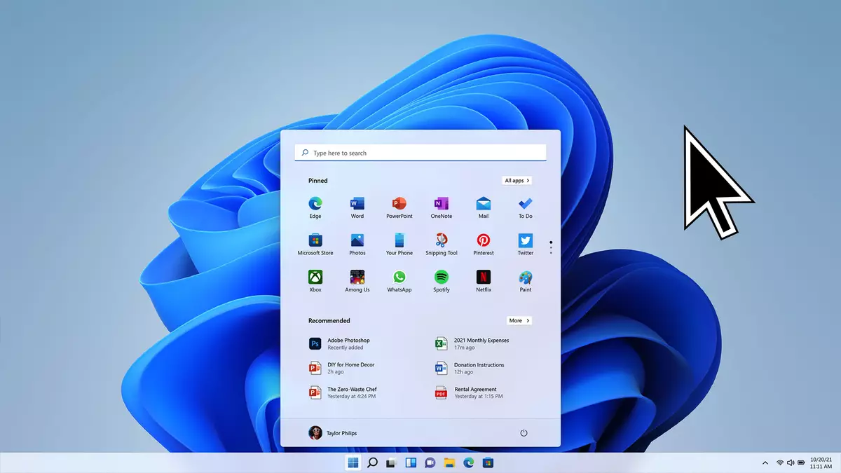 Windows 11деги гиганттык MacOS курсору