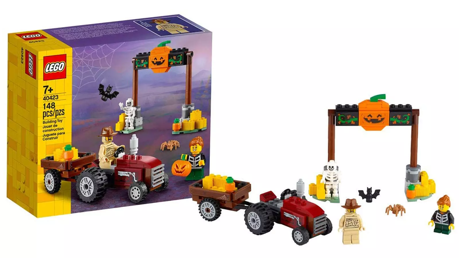 Набор LEGO Halloween Hayride з дэкарацыямі і мініфігуркамі