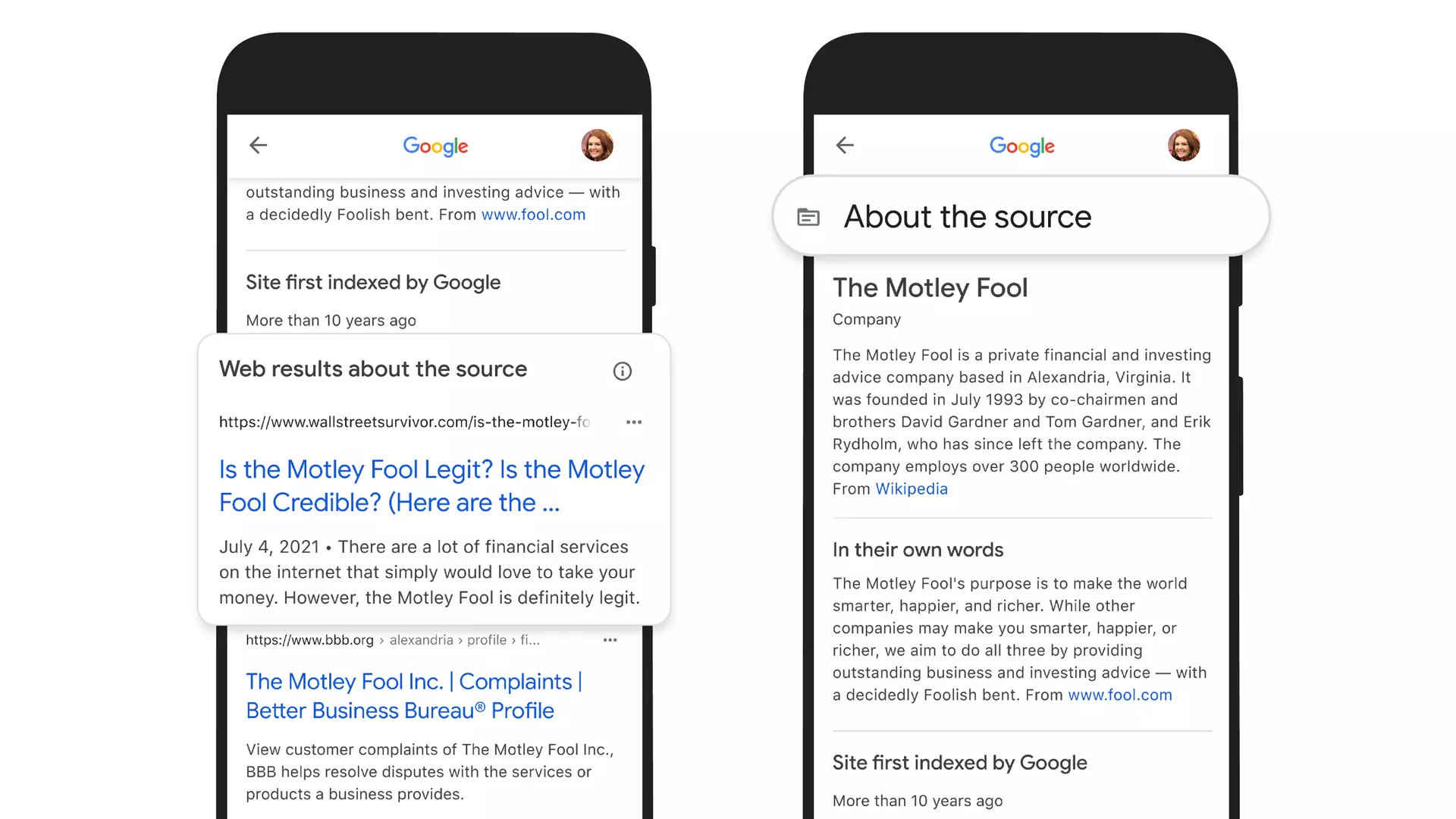 Google sniegs plašāku kontekstu meklēšanas rezultātiem