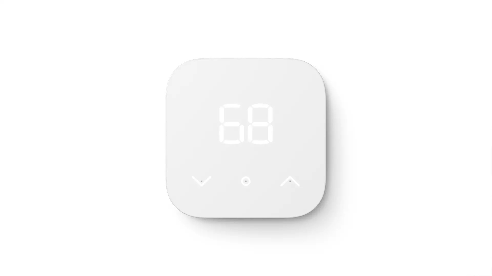 „Amazon Smart Thermostat“ baltame fone.
