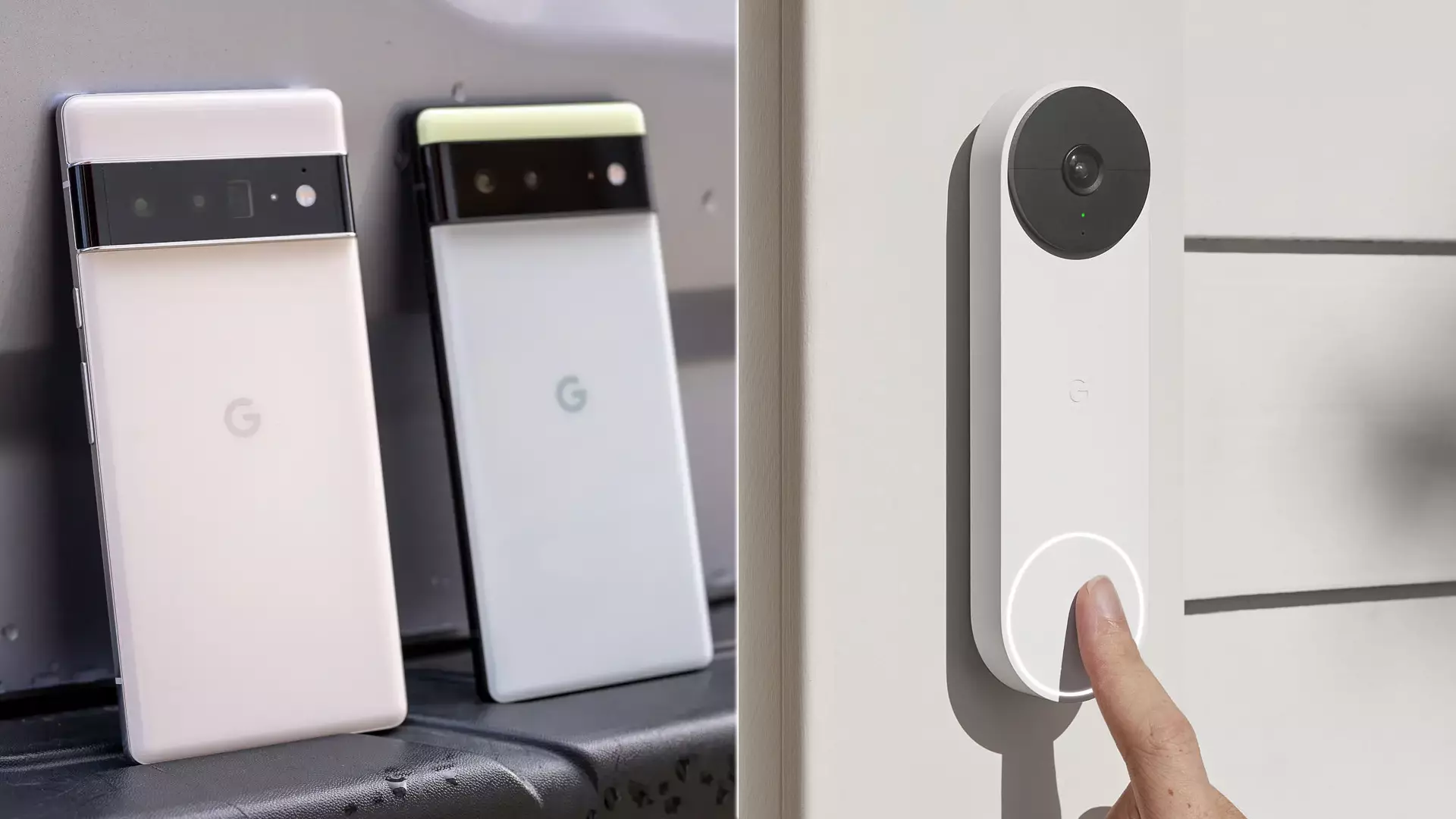 Google Teste Videyo Doorbell Previews sou ekran Pixel Lock ou a
