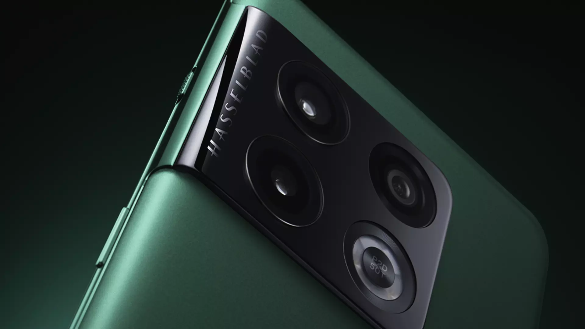 In close-up fan 'e OnePlus 10 Pro-kamera-array.