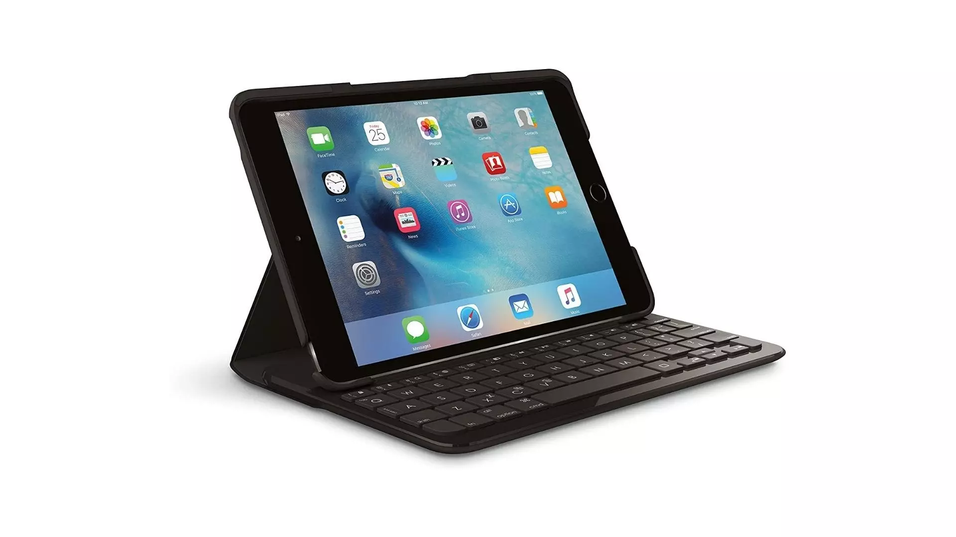 Logitech FOCUS Protective Case with Integrated Keyboard iPad Mini 4 لاءِ ڪارو رنگ ۾