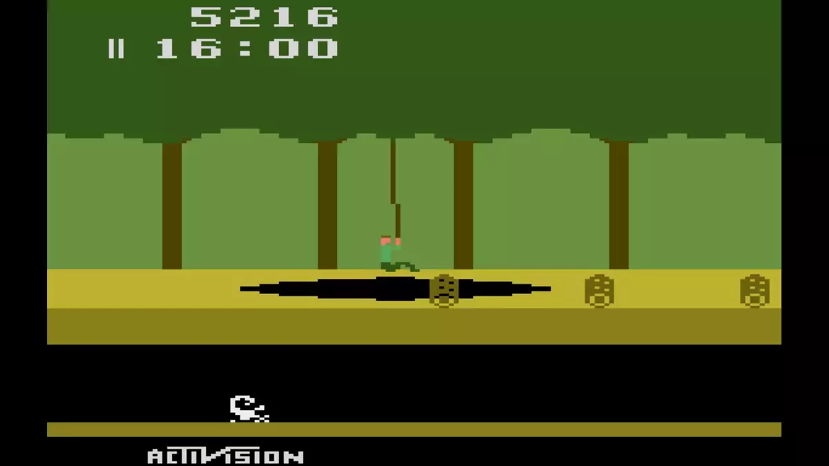 slika iz 'Pitfall' na Atari 2600