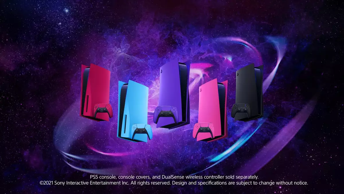 Naujos „Sony“ valdiklių ir konsolių dangtelių spalvos, įkvėptos galaktikų