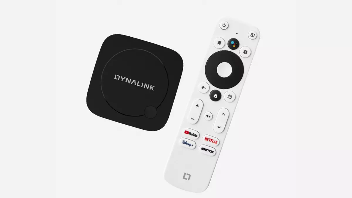 A Dynalink következő Android TV doboza a Google Reference Remote távirányítóval.