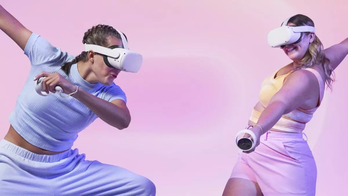 Dvaja ľudia hrajúci s Oculus Quest 2