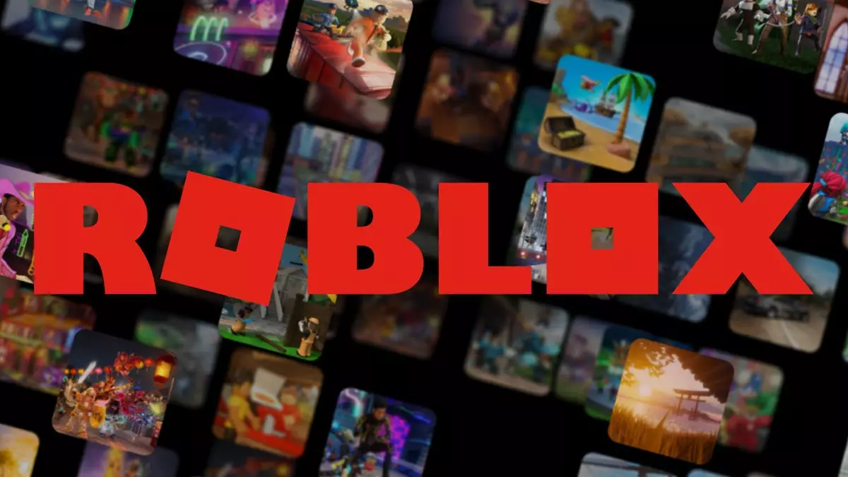 Logo Roblox na górze obrazu podkreślające różne gry Roblox
