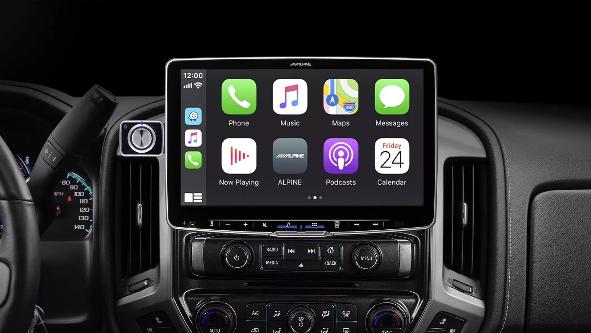 Alpine's Halo Floating Car Stereo geüpgraded naar Wireless Android Auto en CarPlay