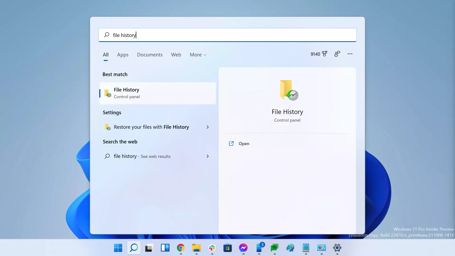 Windows 11 Ikimuga Amateka ya dosiye kugirango ashyigikire Ububiko bwa OneDrive