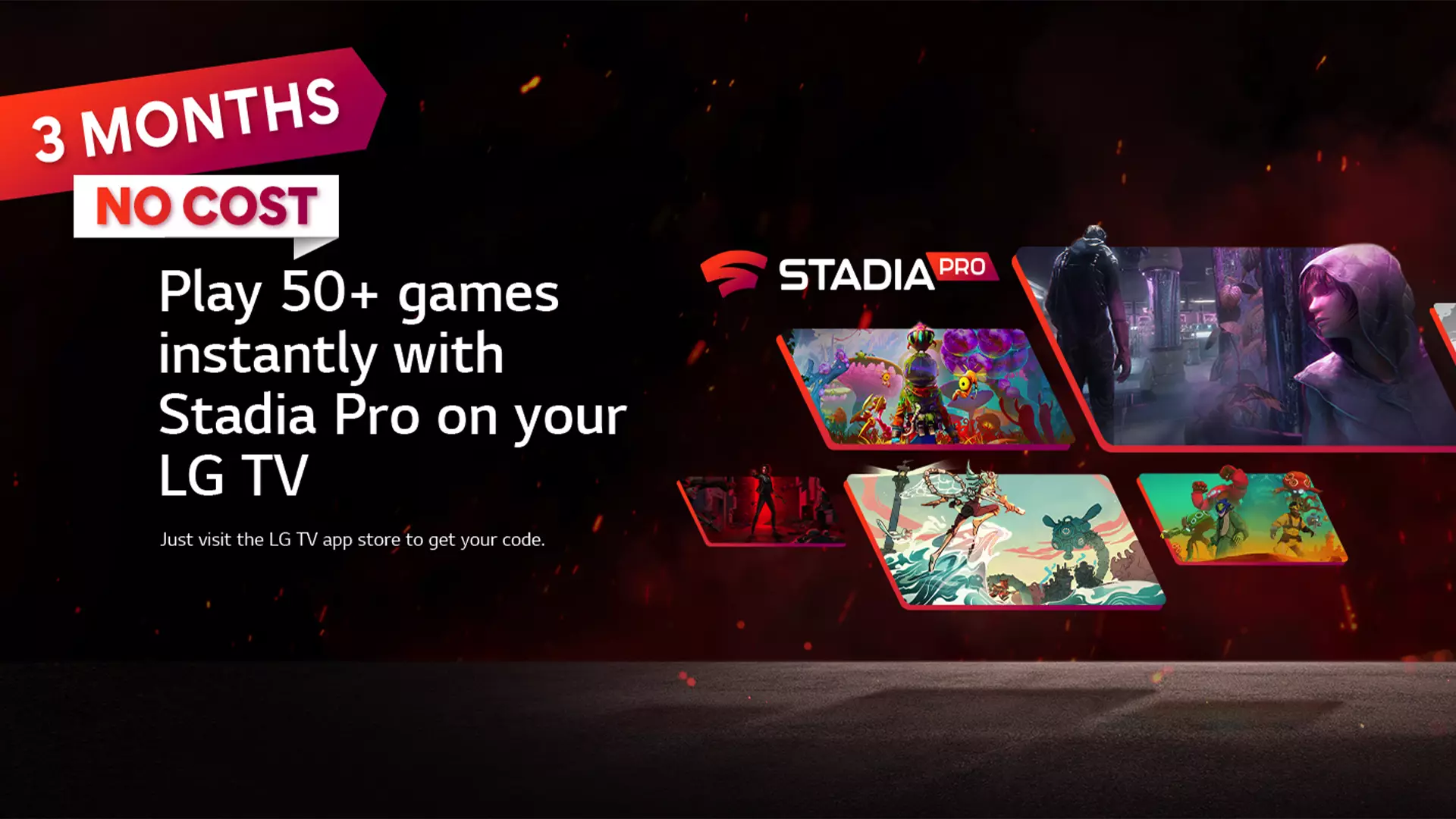 آپ کا LG TV 3 ماہ کے Stadia Pro کے ساتھ آ سکتا ہے۔