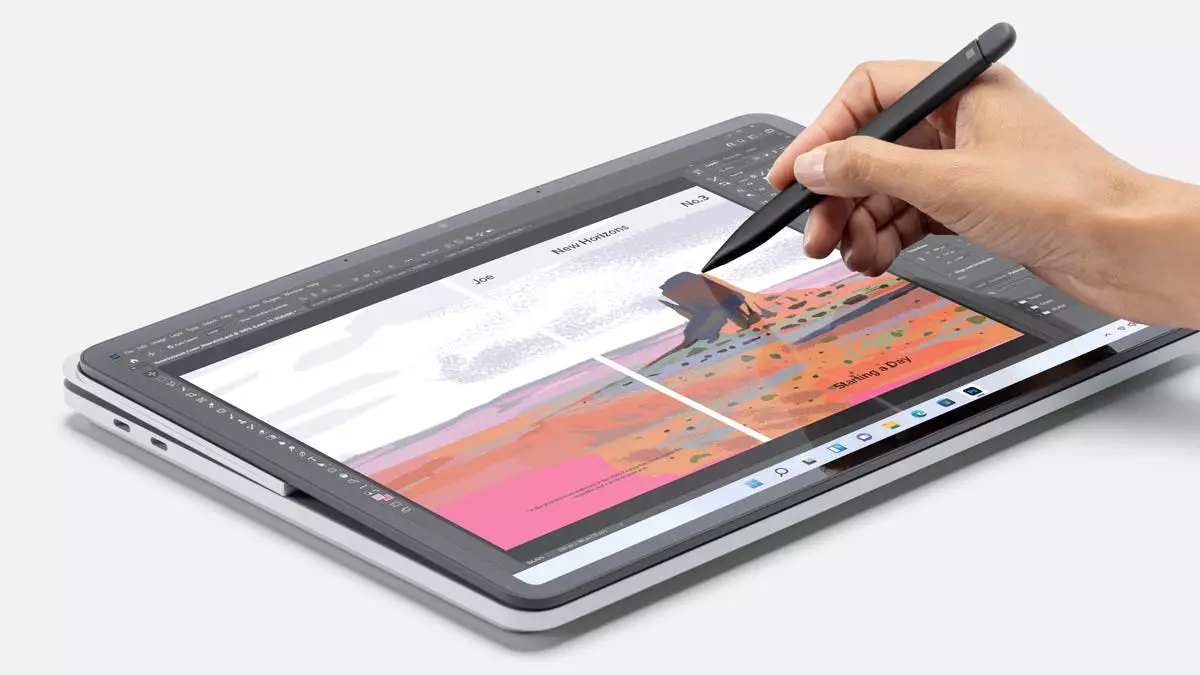 Surface Laptop Studio ជាមួយ Slim Pen 2