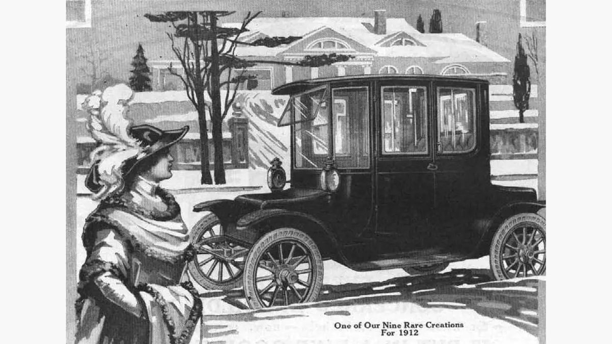 تبلیغی در سال 1912 برای وسایل نقلیه دیترویت الکتریک.