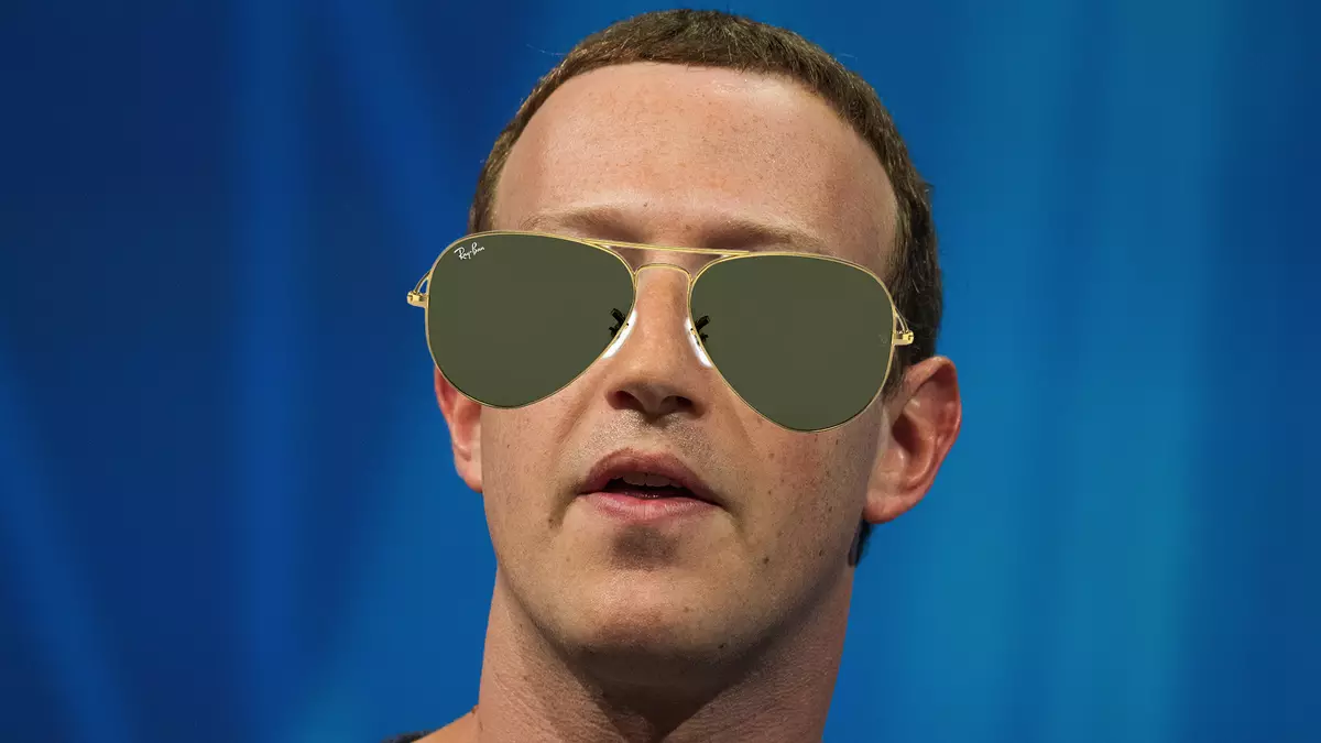 Zuckerberg in Ray-Bans.