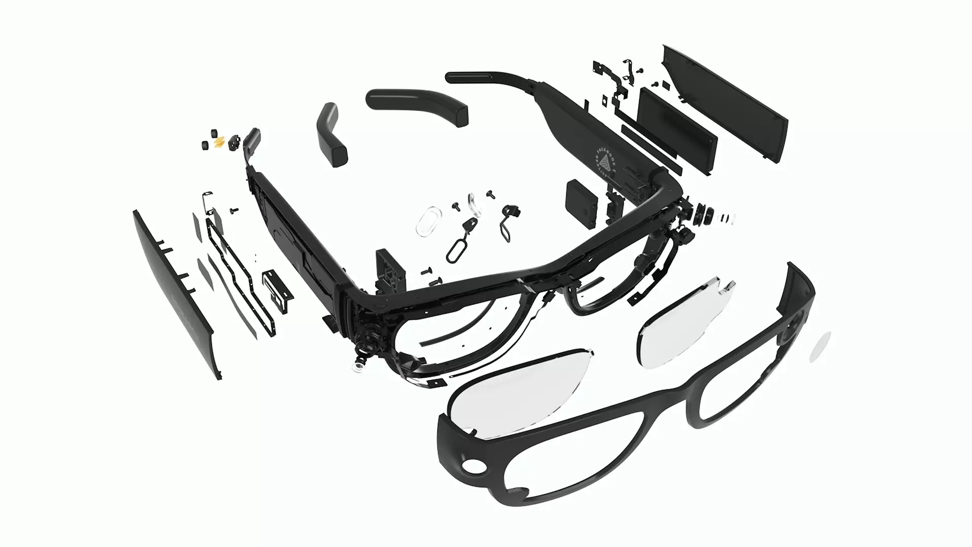 Een prototype van de Project Aria AR-bril van Facebook.