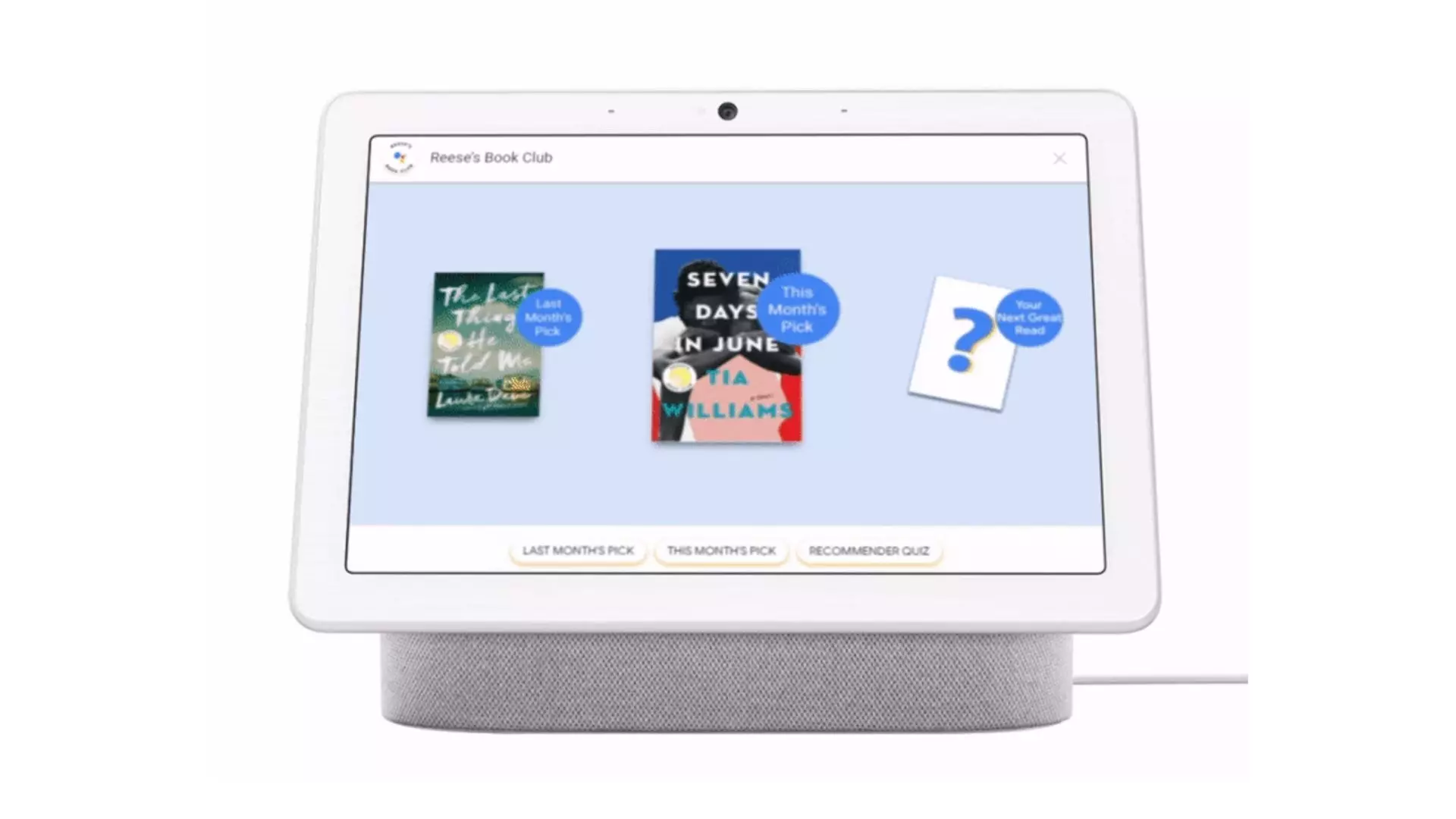 Google Assistant нь уншихад хялбар болгох үүднээс Риз Уизерспуны номын клубтэй хамтран ажилладаг