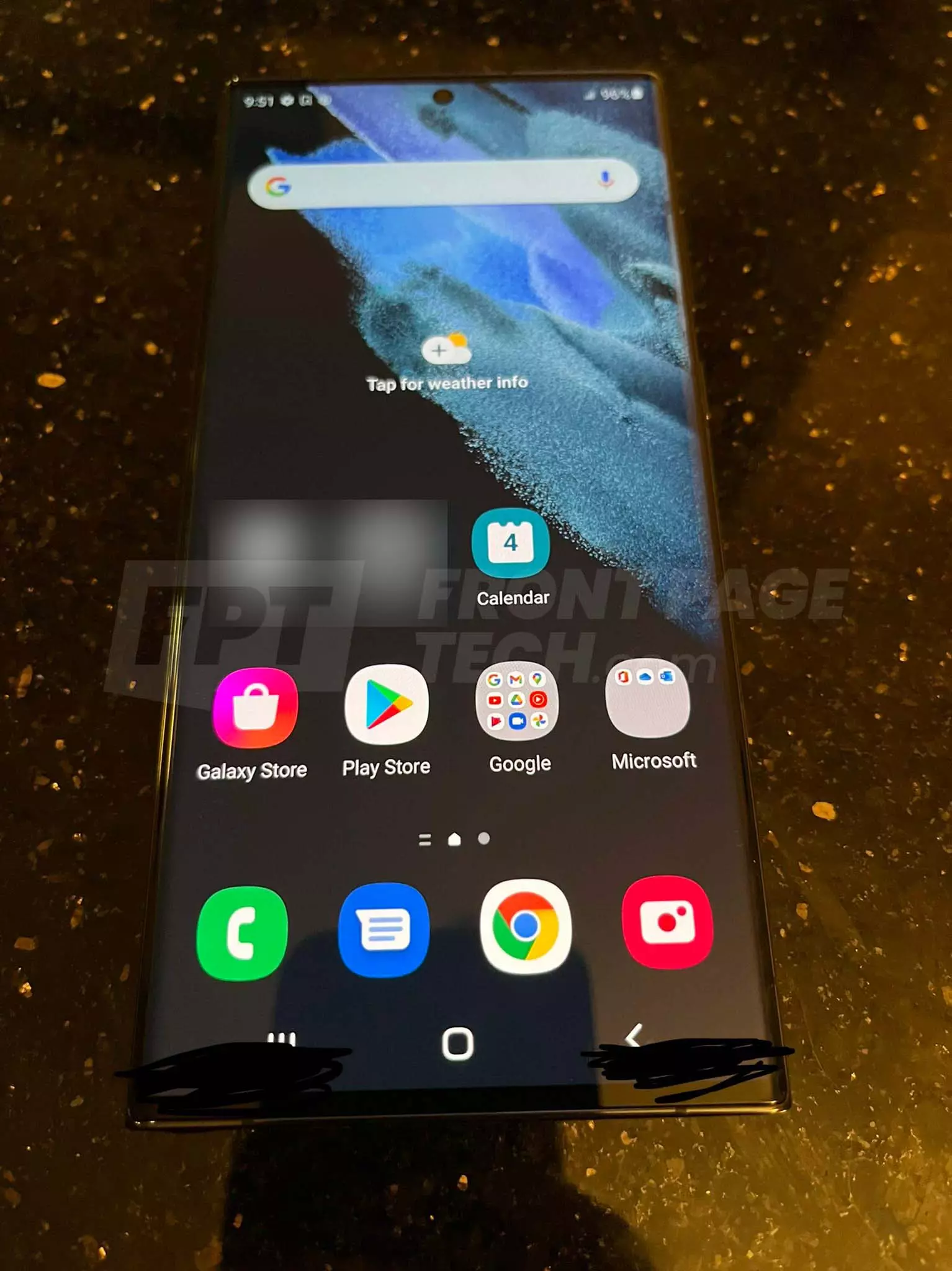 Una foto de la pantalla del Galaxy S22 Ultra.