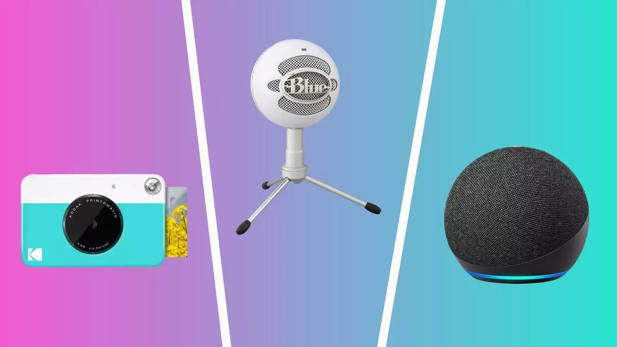 kodak printomatic, цэнхэр цасан бөмбөг мөсөн микрофон, Amazon echo dot зэрэг 50 доллараас доош үнэтэй шилдэг технологи.