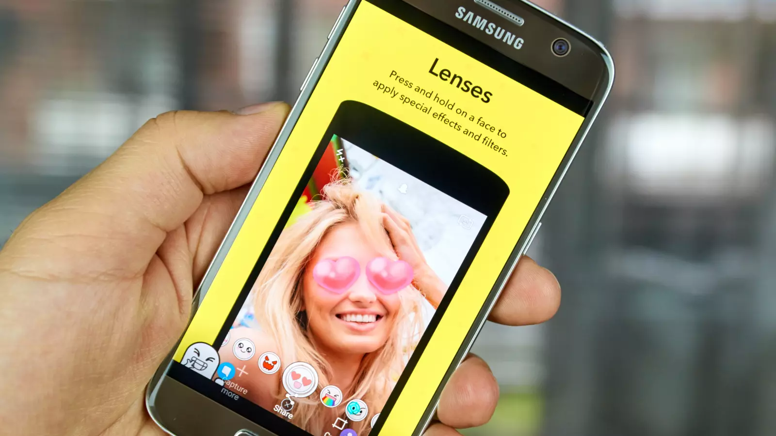 Android смартфонындағы Snapchat линзалары