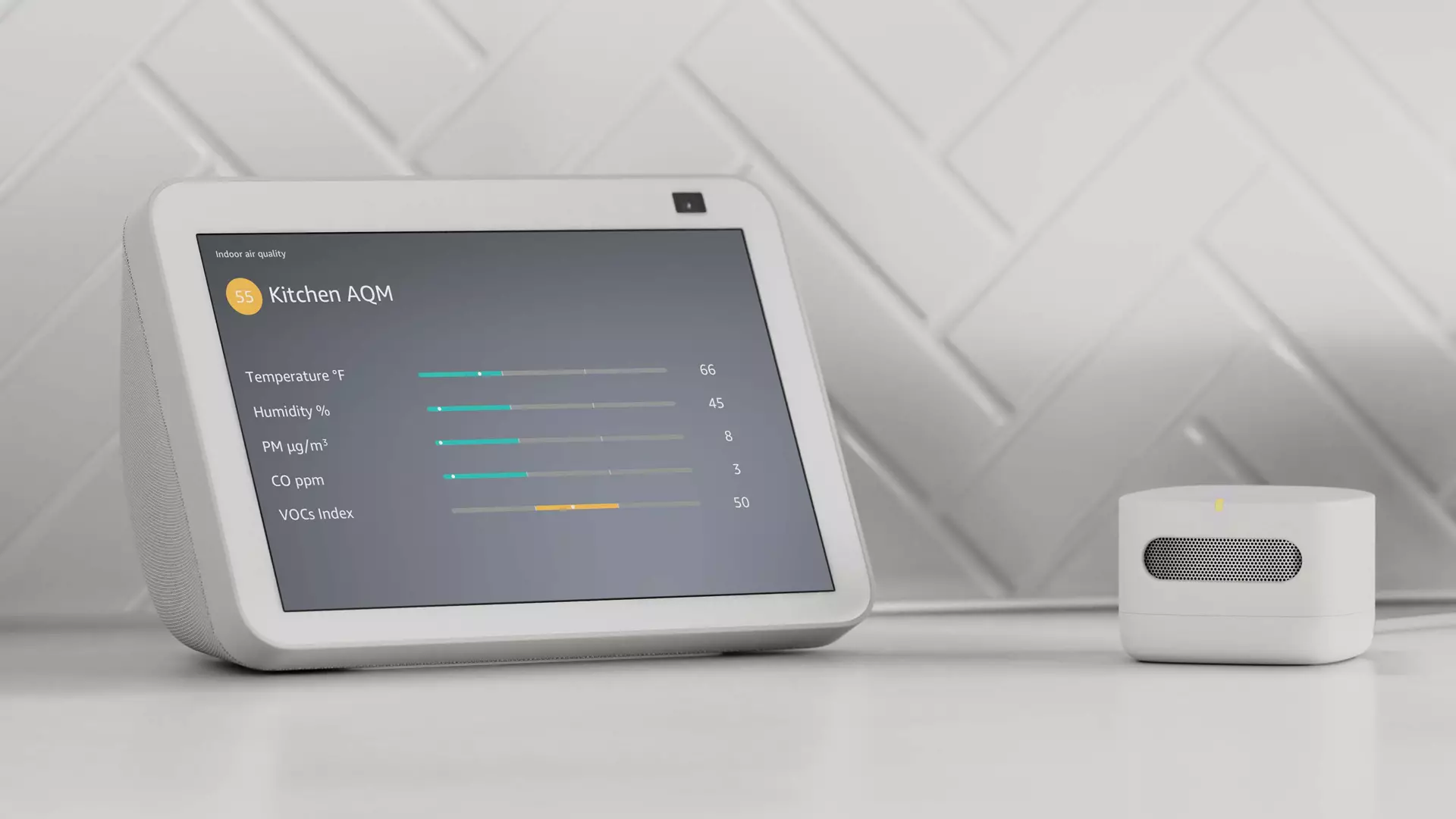 Monitor Kualitas Udara Insanely Affordable Amazon dipasangkeun sareng Alexa