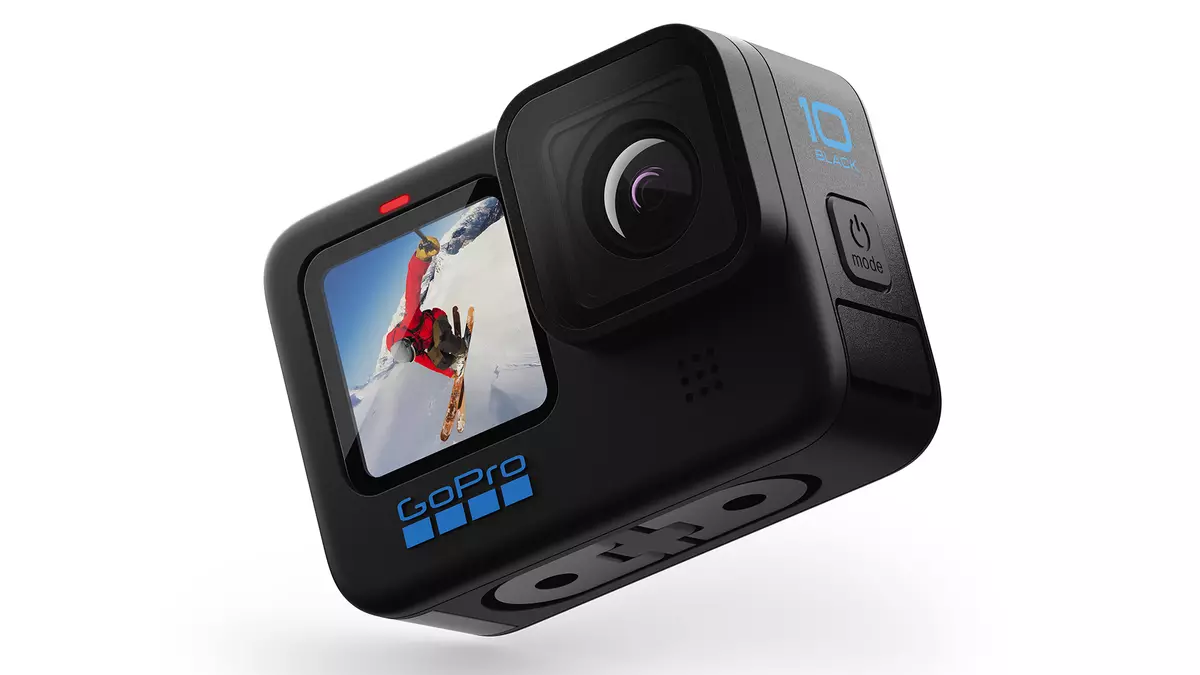 A GoPro HERO 10 fekete kamera.