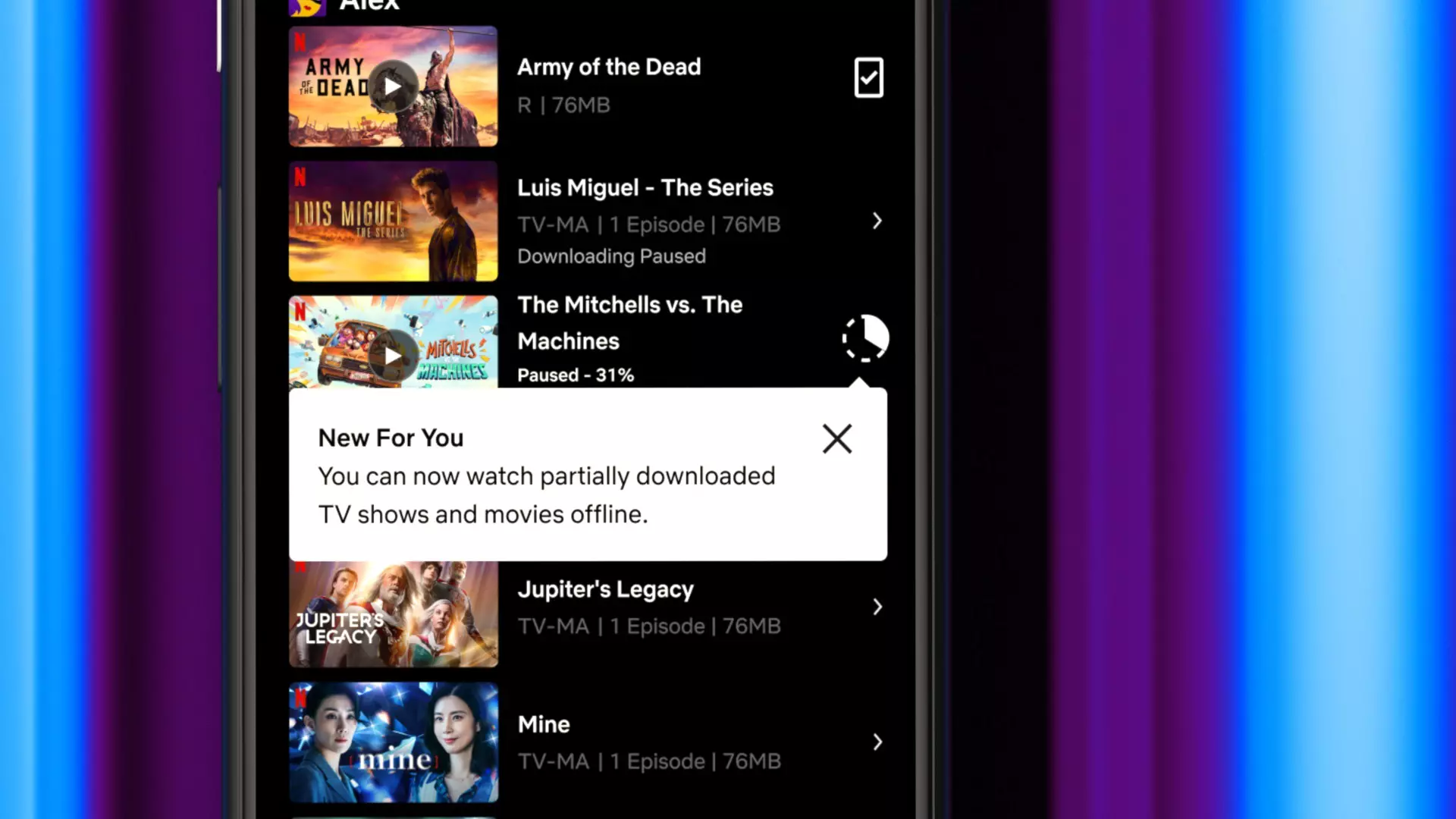 Netflix laat Android-gebruikers nu gedeeltelijk gedownloade shows offline bekijken