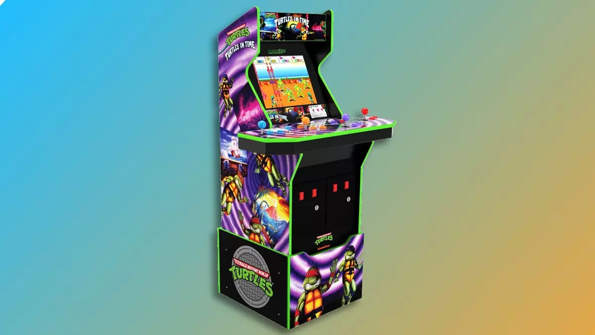 Teenage Mutant Ninja Turtles: Turtles in Time™ Arcade Machine con fondo de color