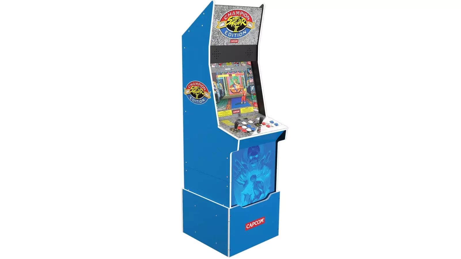 Street Fighter™II Mesin Arcade Biru Gedhe