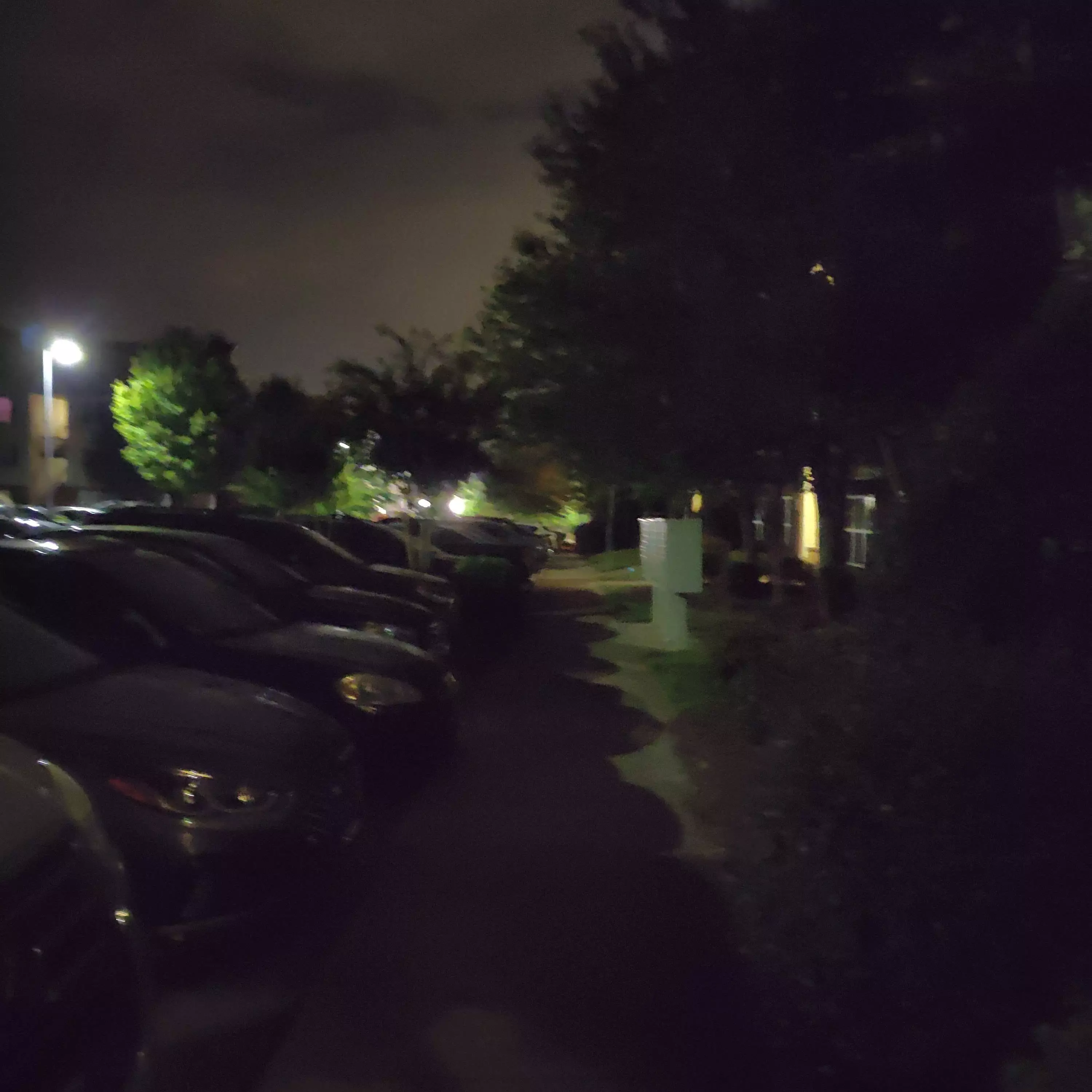 Тротуар сфотографировали ночью