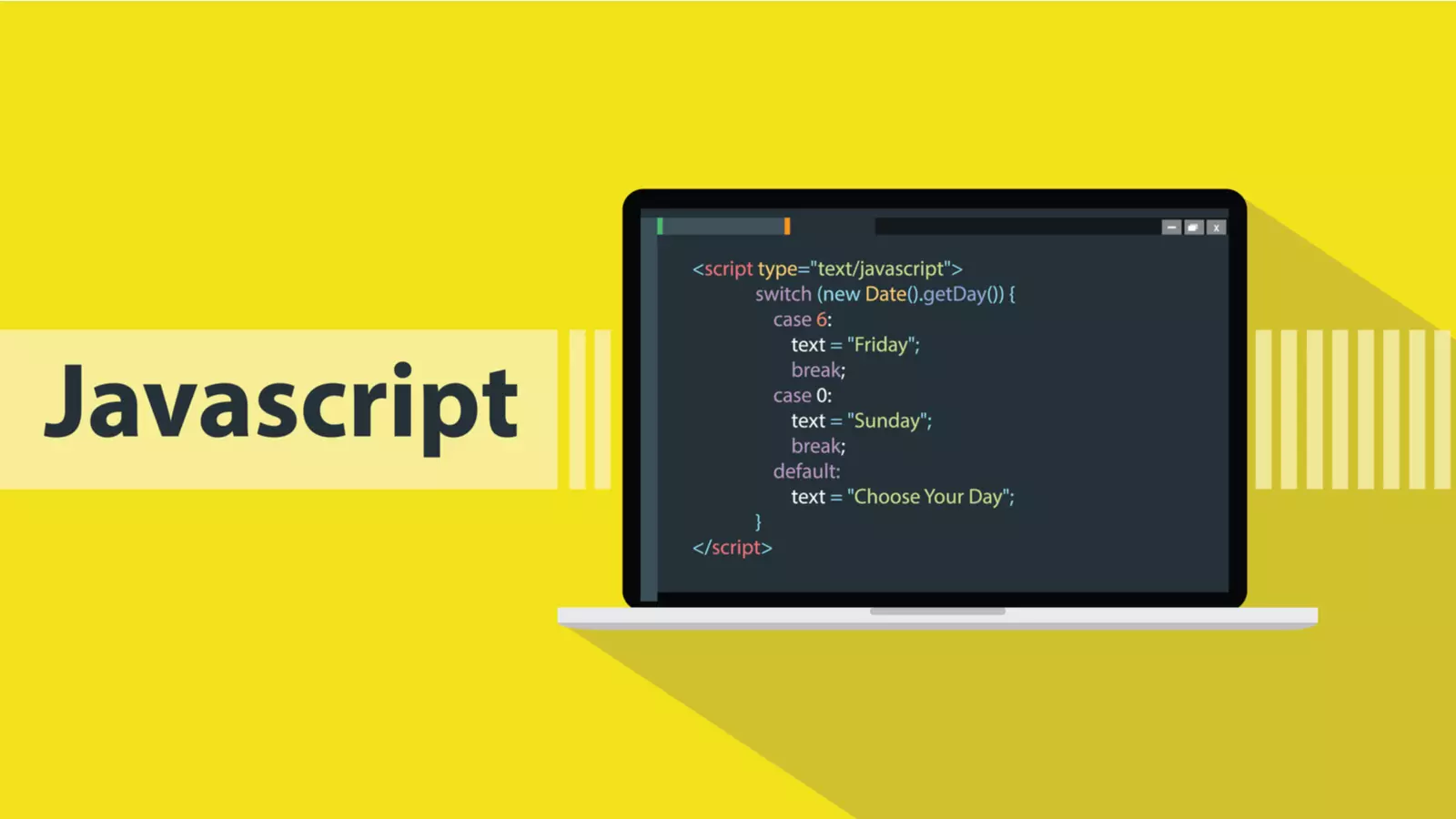 Ngôn ngữ lập trình JavaScript với mã script trên màn hình máy tính xách tay